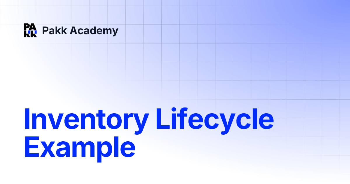 Inventory Lifecycle Example | Pakk Academy